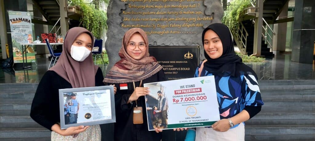 UKKI Trisakti Amanahkan Donasi untuk Palestina Melalui DD